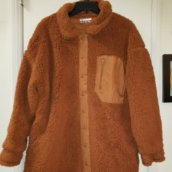 Forever 21 | Jackets & Coats | Forever 2 Shearling Jacket With Zip ...